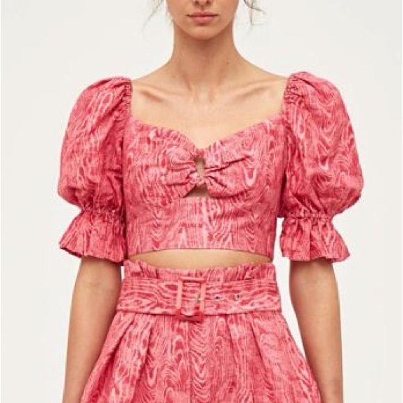C/MEO Collective | Tops | Cmeo Collective Pink Wood Grain Top | Poshmark